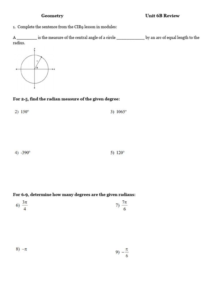 Geom Unit 6B Review | PDF