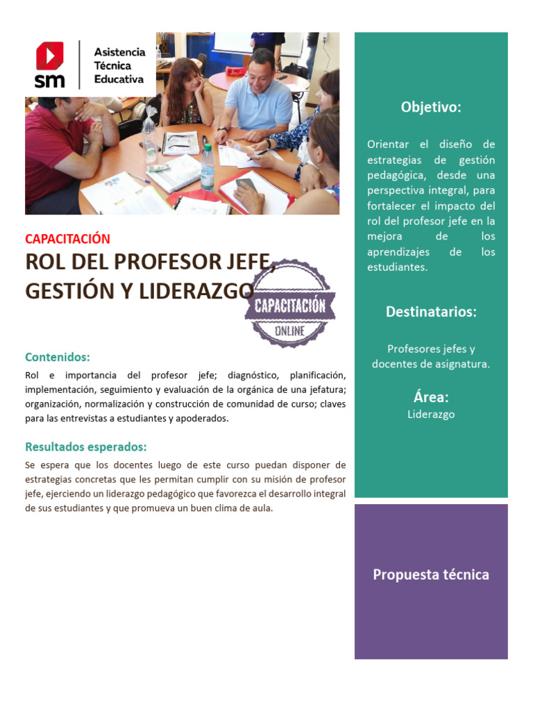 07. Rol Del Profesor Jefe Gestión y Liderazgo | PDF | Maestros | Enseñando