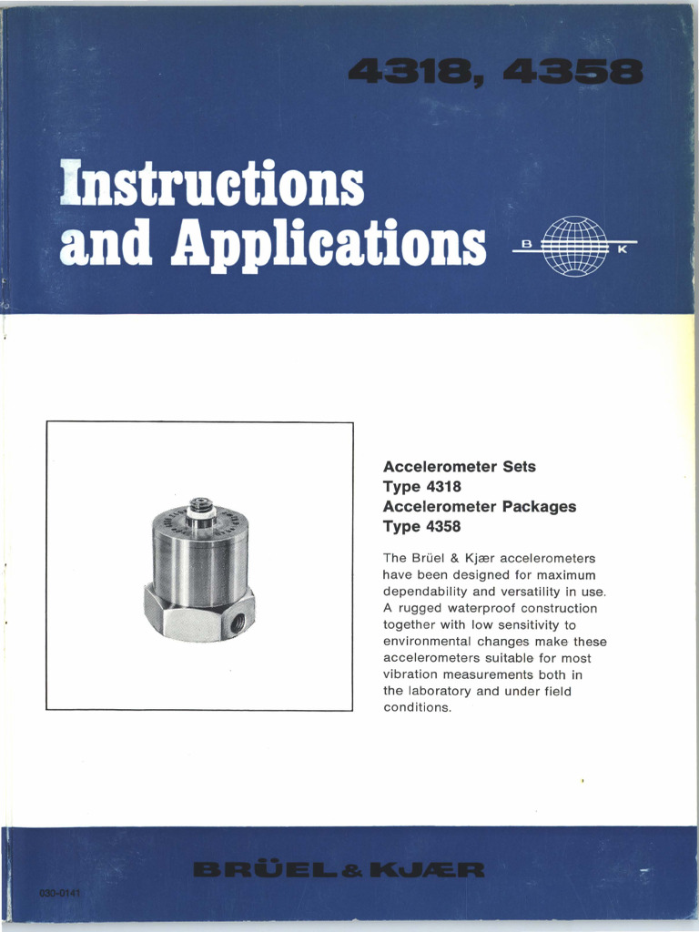 B&K 4318 4358 Instruction Manual | PDF | Accelerometer | Resonance
