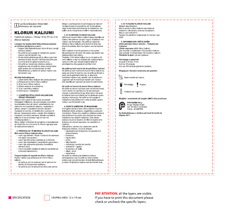 Sh00196 Klorur Kaliumi Fletudhzues Shqip | PDF