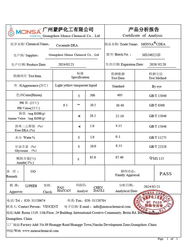 Coa Cdea MS240221D | PDF