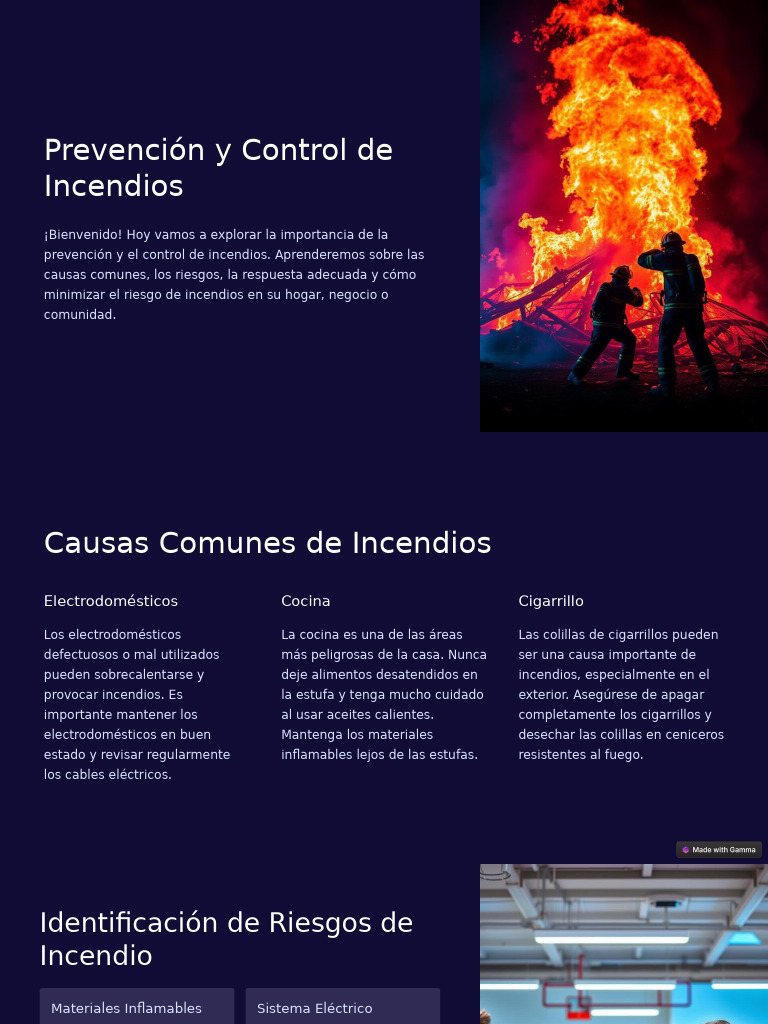 Capacitación 4. Prevencion y Control de Incendios | PDF | Estufa de ...