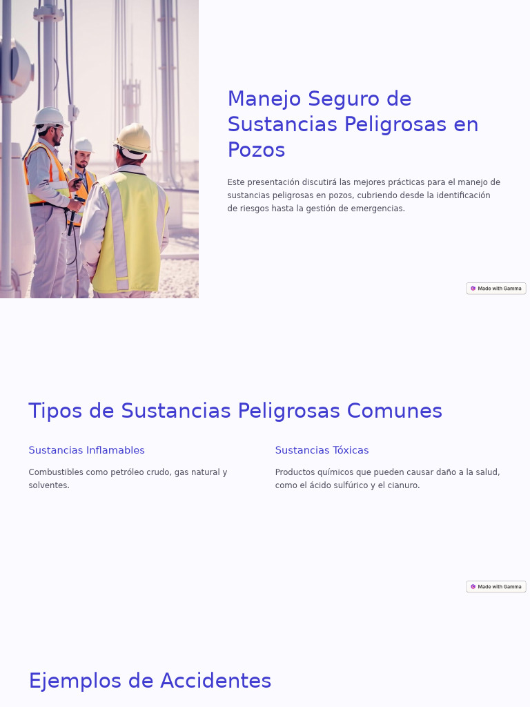 Capacitación3. Manejo Seguro de Sustancias Peligrosas en Pozos | PDF | Toxicidad | Veneno