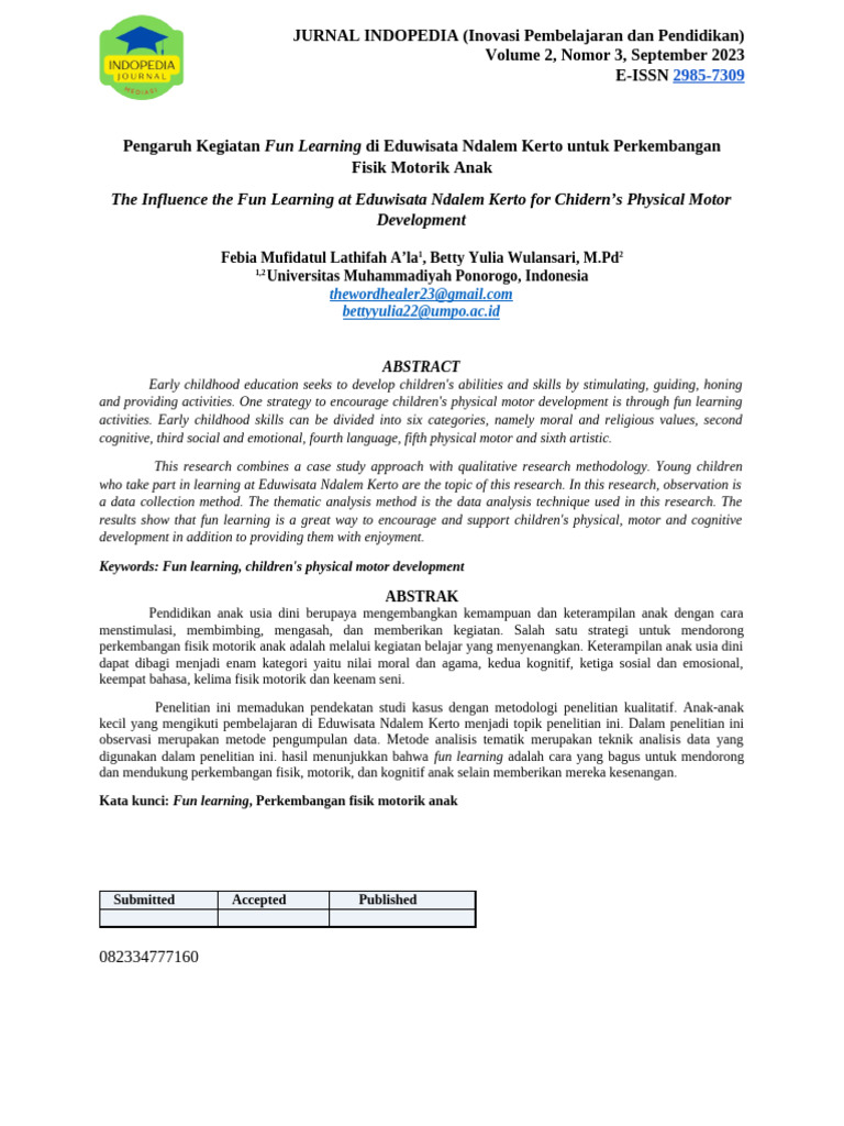 Artikel Fun Learning For Indopedia | PDF