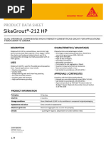 Sikagrout®-215 (New) : Product Data Sheet | PDF | Concrete | Water