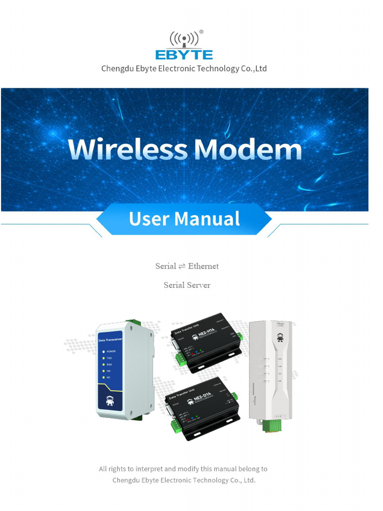 NE2+Series+Serial+Servers+User+Manual EN+v1.0 | PDF | Port (Computer Networking) | Computer Network