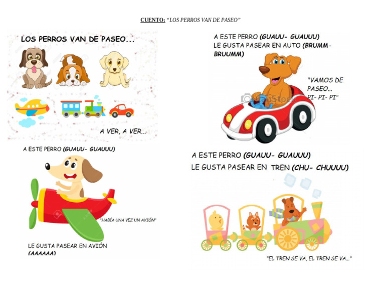 Cuento. Los Perros Van de Paseo. | PDF