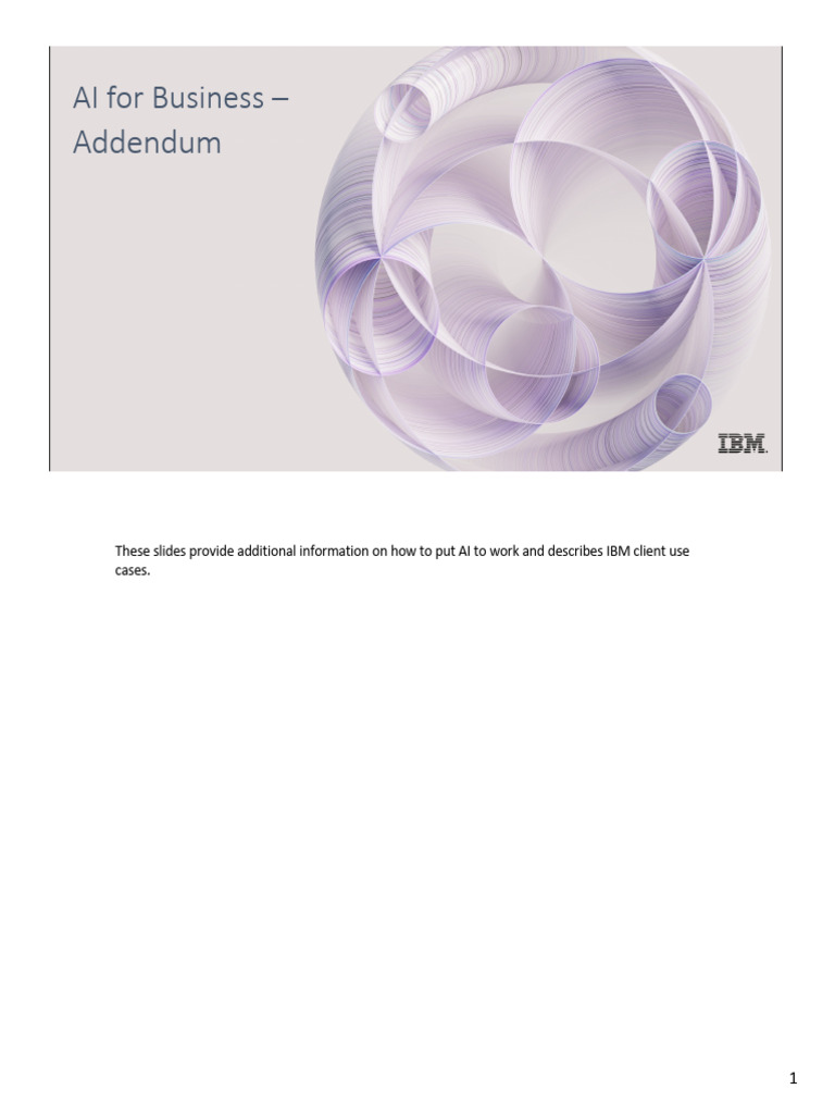 AI For Business - Addendum | PDF | Machine Learning | Artificial ...