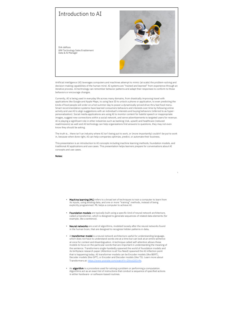 Introduction To AI - Fundamentals | PDF | Machine Learning | Artificial ...