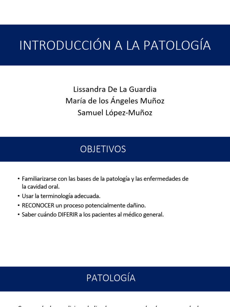 Tema 1. Introduction to Pathology | PDF | Patología | Ciencias de la vida