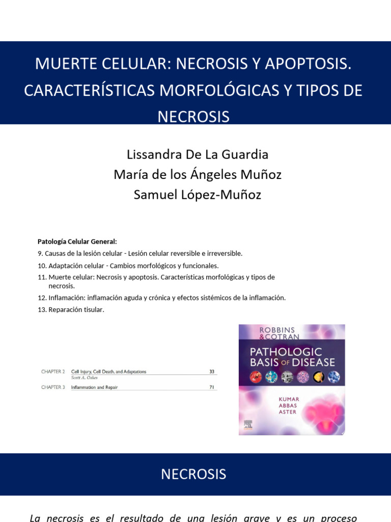 Lesson 4. Cell Death- Necrosis and Apoptosis. Morphological Features ...