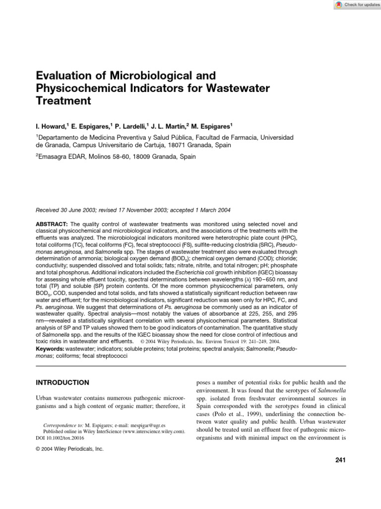 Environmental Toxicology - 2004 - Howard - Evaluation of ...
