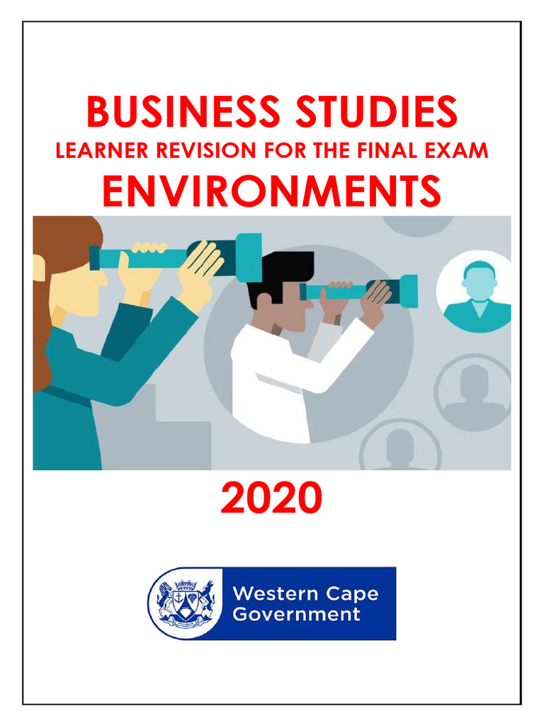 BSTD GR12 Environments Work Book 2020 Eng | PDF | Question | Employment