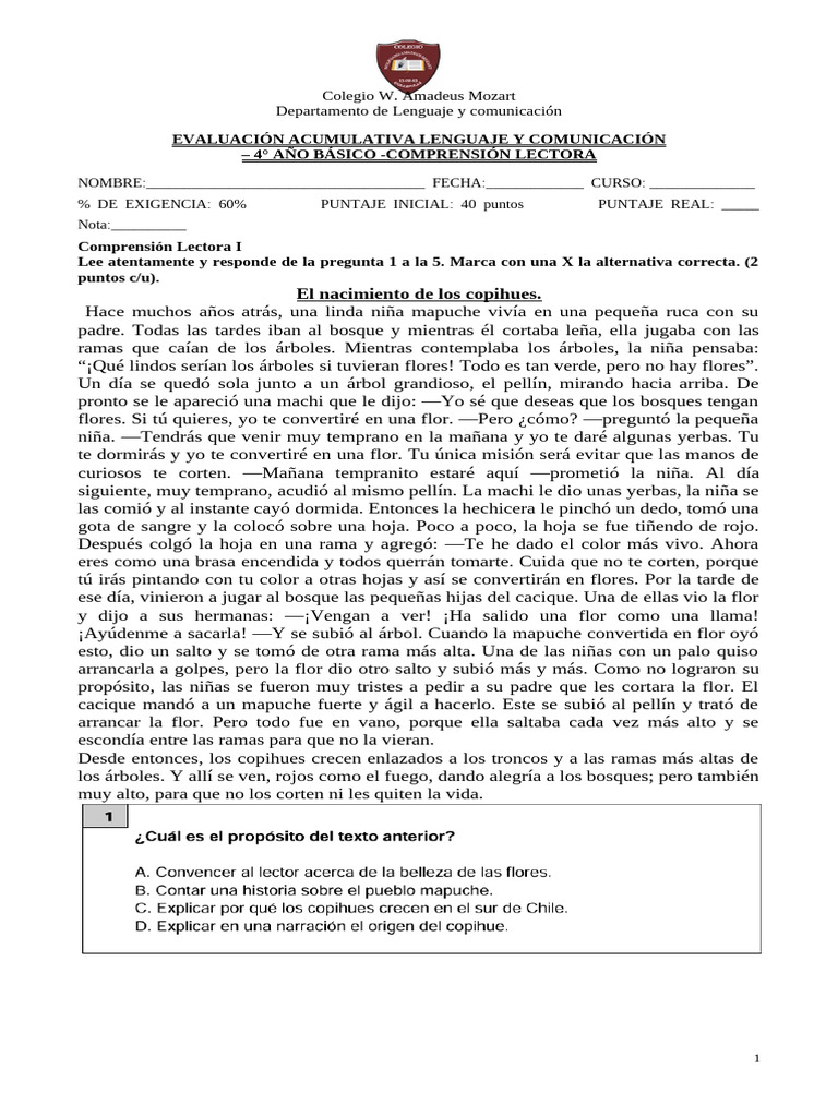 Ensayo Simce 2 | PDF | Caperucita Roja