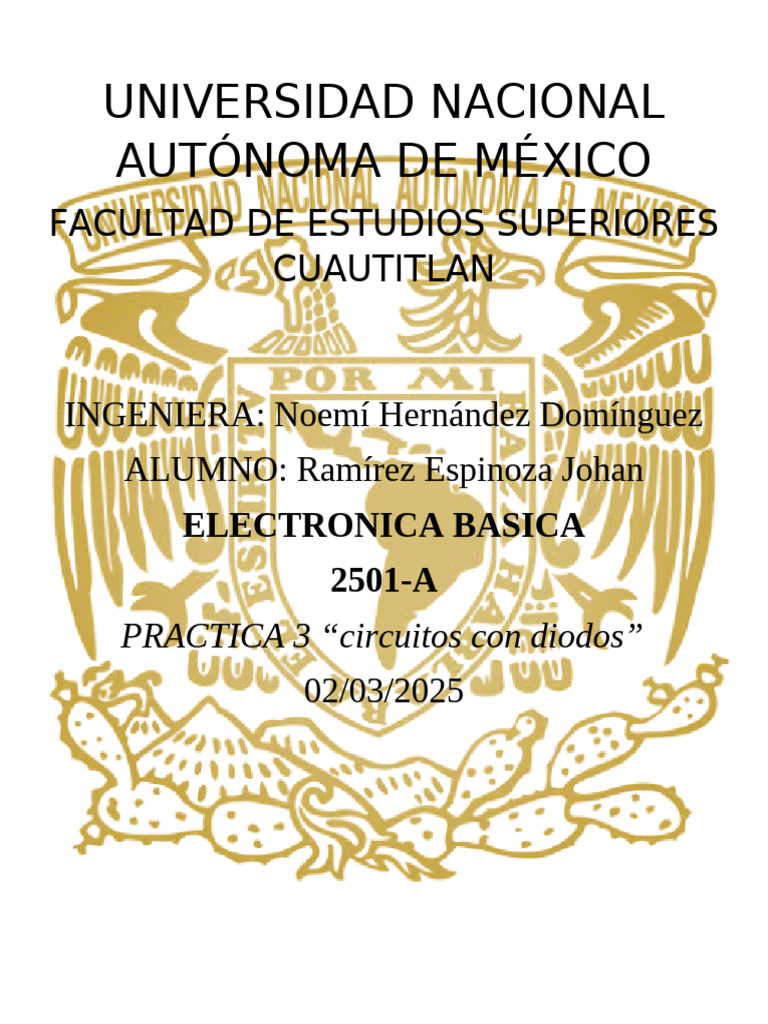Practica 3 Electronica Basica. (Circuitos Con Diodos) | PDF | Rectificador | Red eléctrica