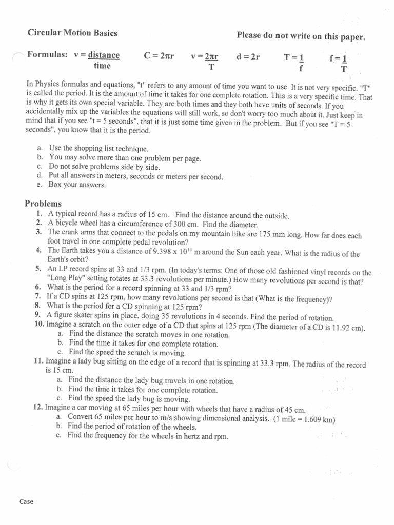 Circular Motion Basics Solutions BB | PDF