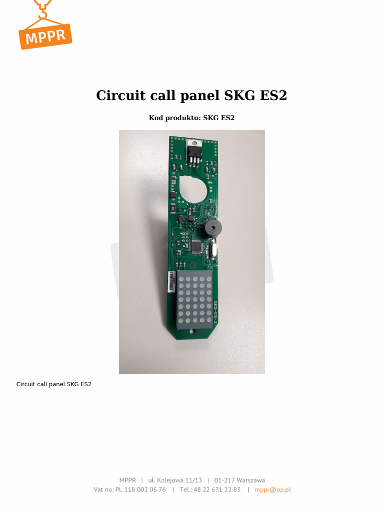 Circuit Call Panel SKG ES2 | PDF