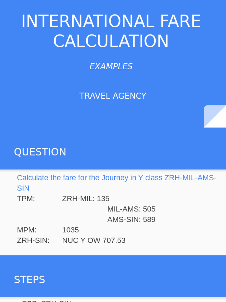 Fares Questions | PDF