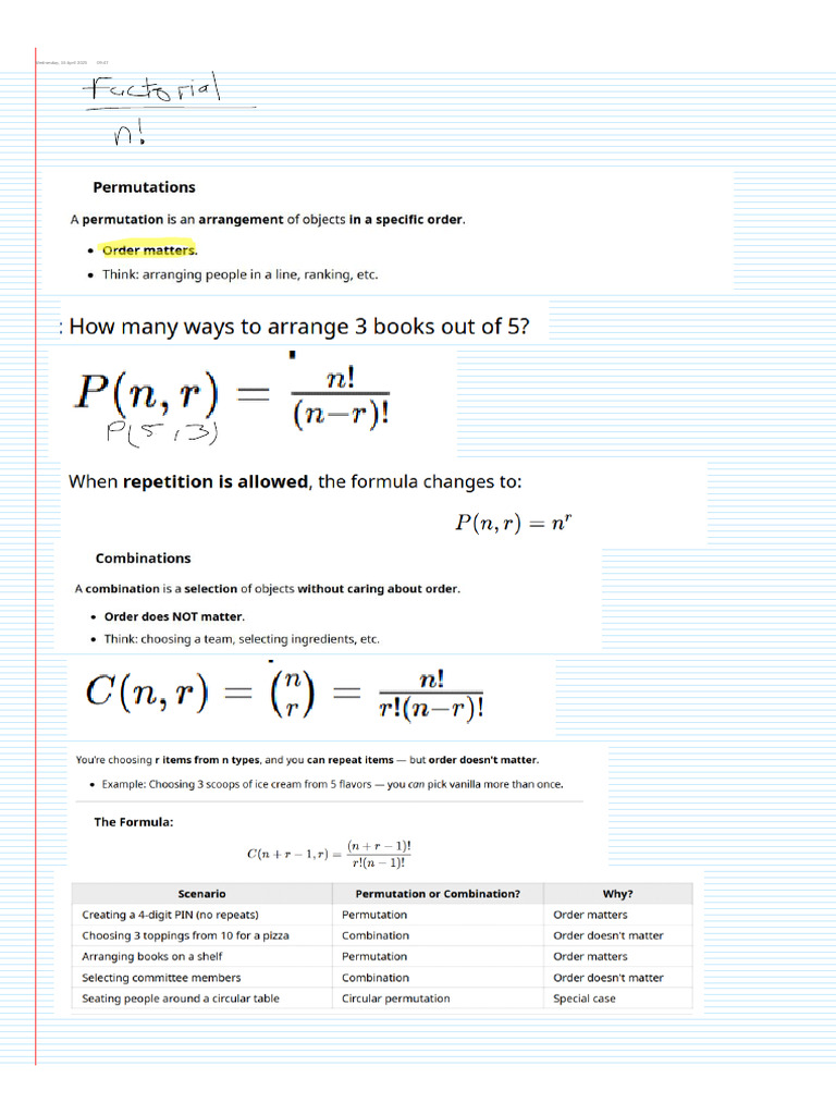 combinatorics | PDF