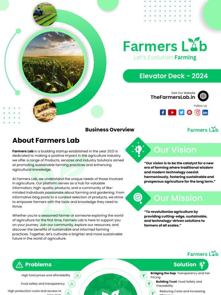 Farmers Lab Elevator Deck - 2024 | PDF | Agriculture | Farms