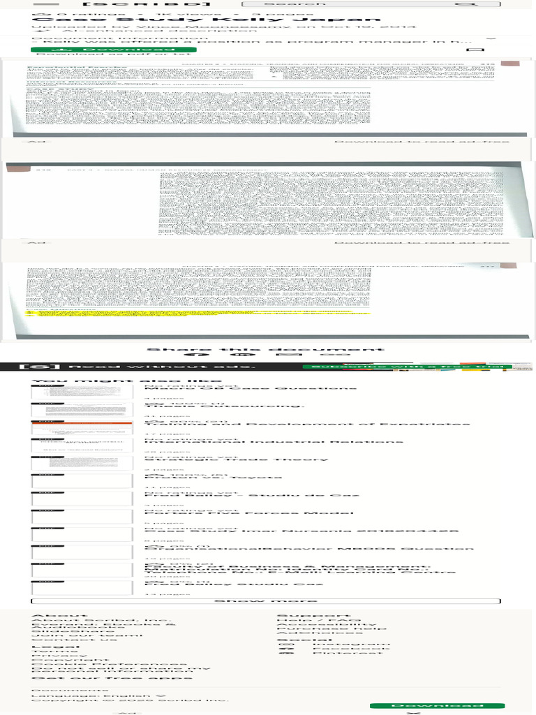 Case Study Kelly Japan PDF Employment | PDF | Scribd
