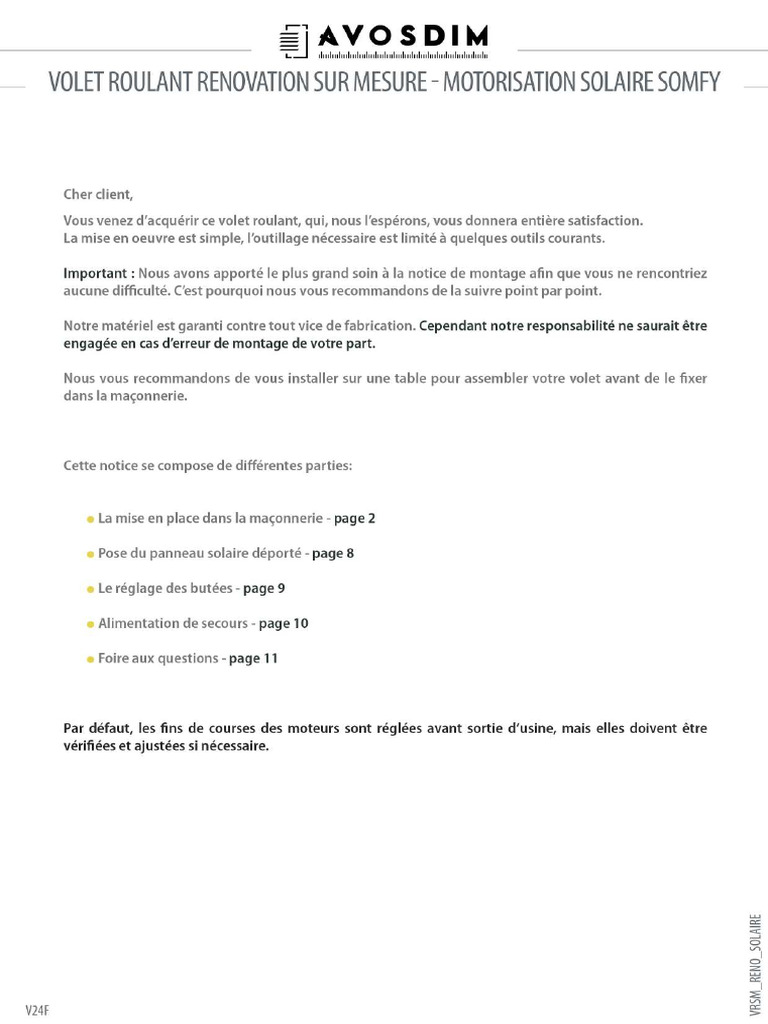 VRSM Solaire Somfy FR Web | PDF