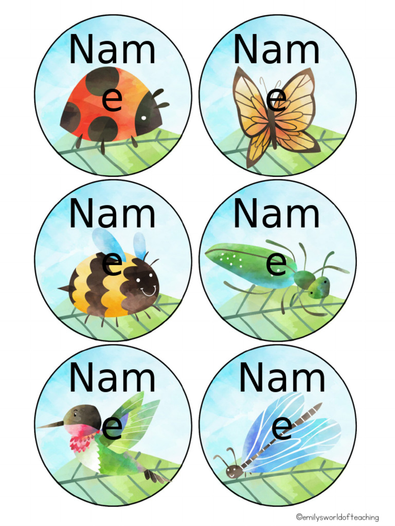 Name Circles - Primary Font | PDF