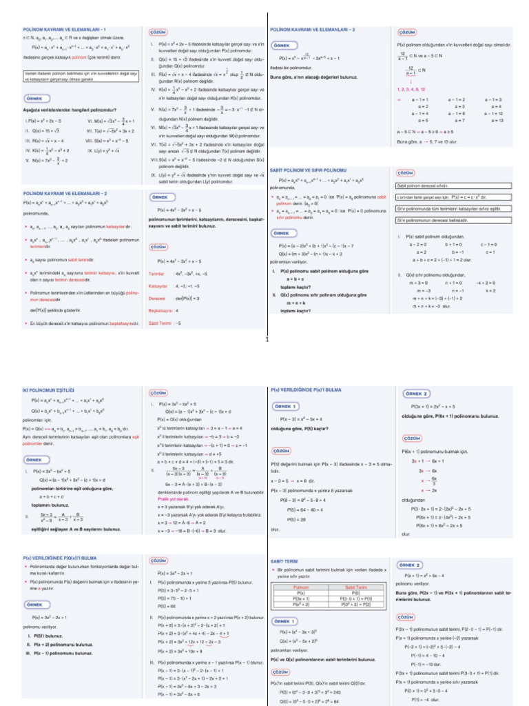POLİ - Ç.A - Diskriminant ÖZET | PDF