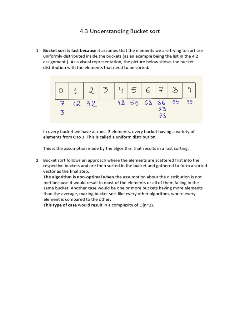 4.3 understanding bucket sort | PDF