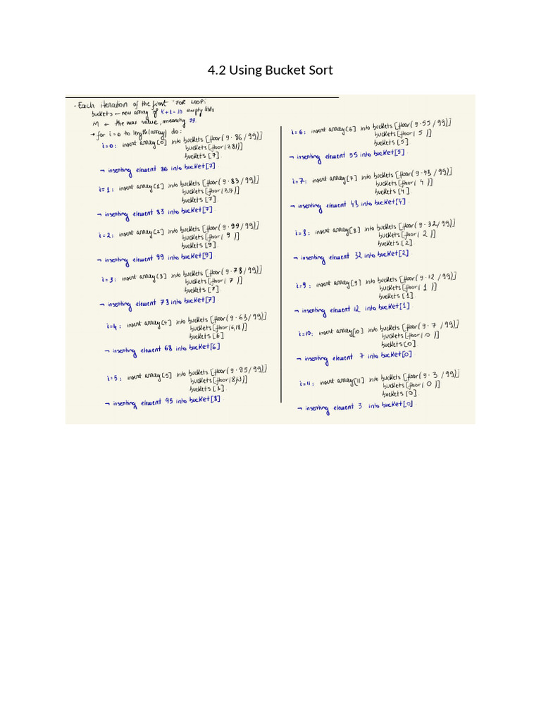 Bucket Sort Algorithm Explained | PDF
