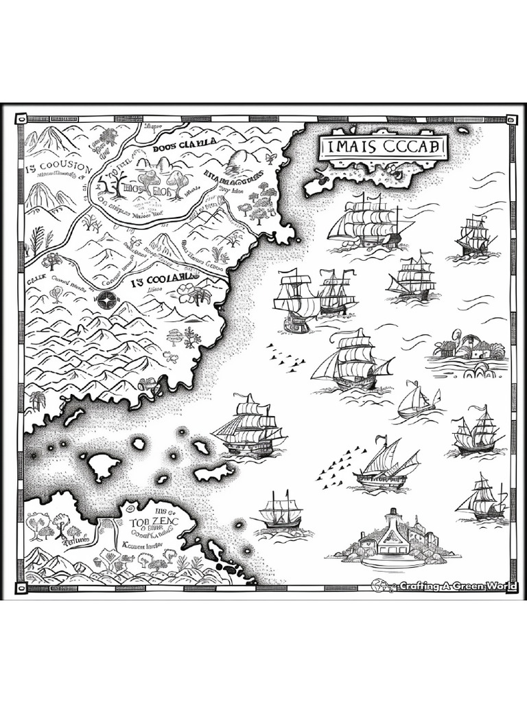 Detailed Map of 13 Colonies Coloring Pages 2 | PDF
