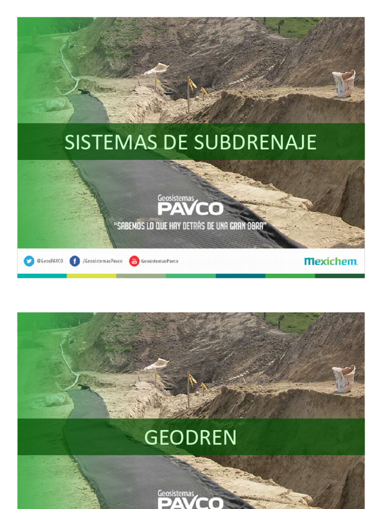 SISTEMA Geodren Vial - Geodren Planar | PDF | Hormigón | Ingeniero civil