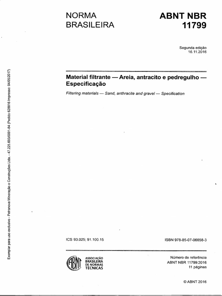 NBR 11799.2016 | PDF