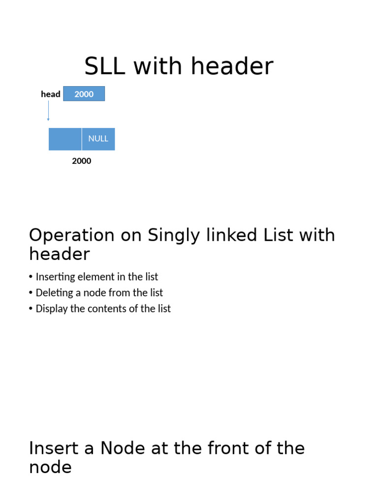 20 SLL With Header-Insert Front | PDF | Algorithms And Data Structures | Computer Programming