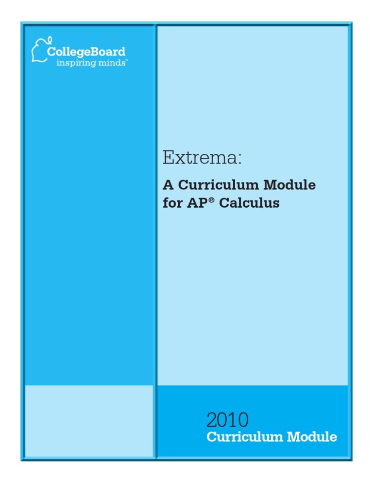 AP CM Calculus Extrema | PDF | Maxima And Minima | Advanced Placement