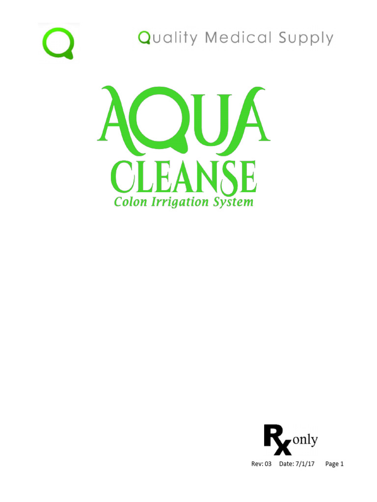 Aqua Cleanse Colon Hydrotherapy Manual | PDF | Valve | Plumbing