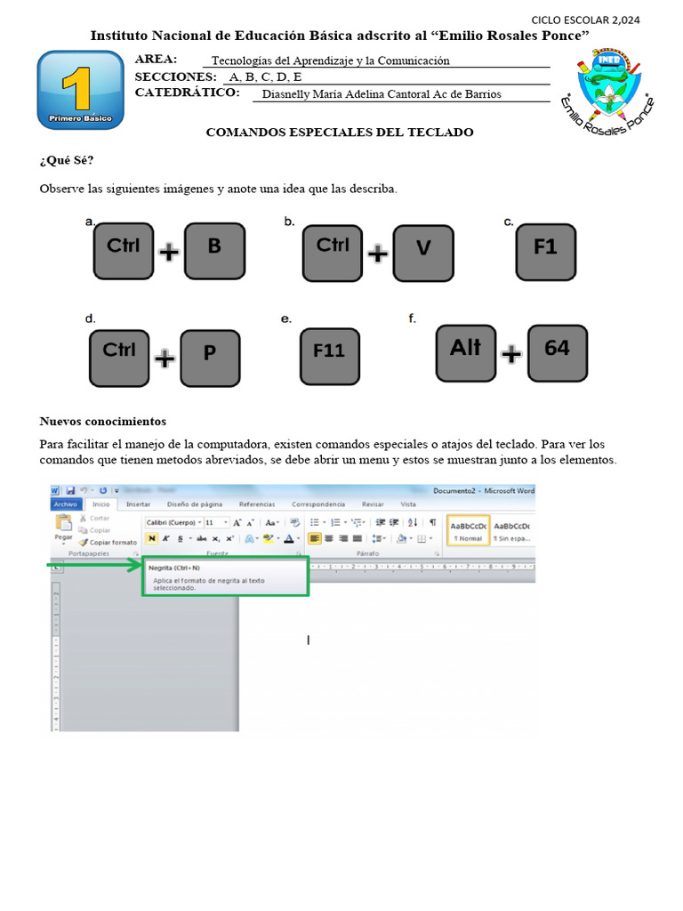 Comandos Especiales Del Teclado | PDF