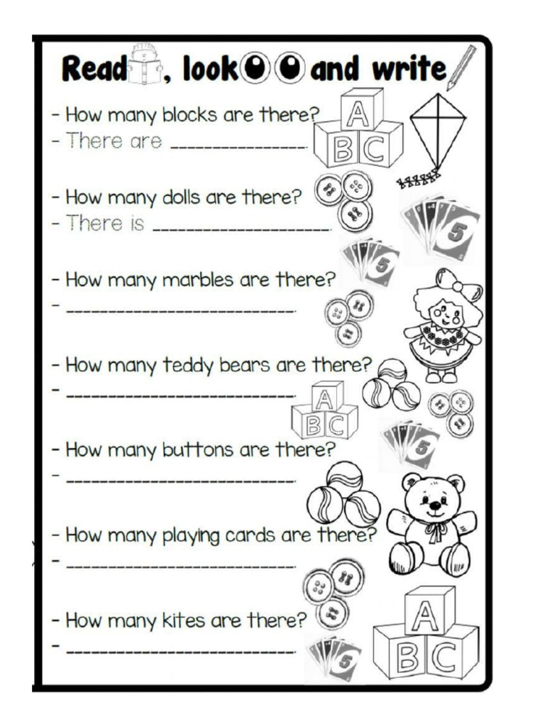 How many ? - There is :are practice | PDF