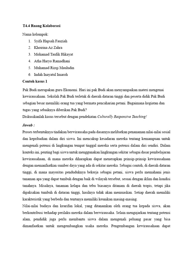 Ruang Kolaborasi (PPA) | PDF