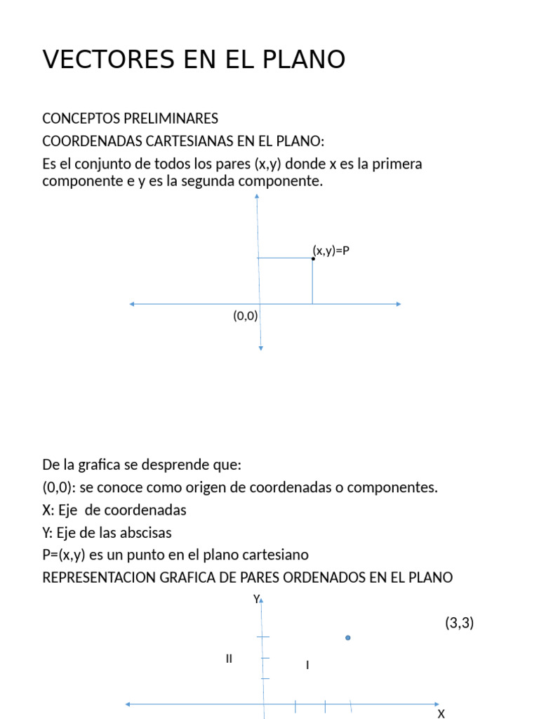 Vectores en El Plano | PDF | Vector Euclidiano | Espacio vectorial