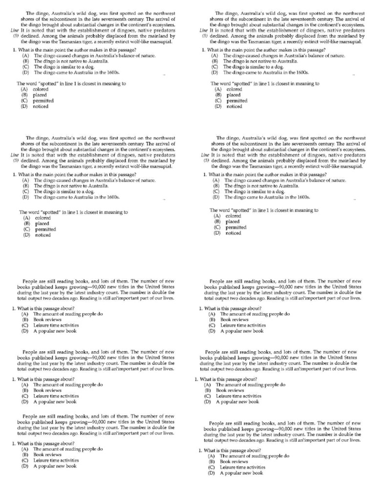 Main Ideas and Meaning in Context | PDF