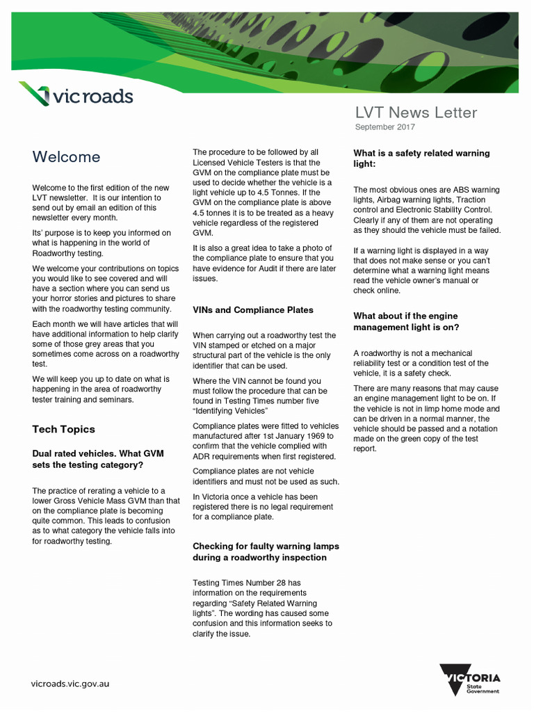LVT News Letter September 2017 | PDF | Headlamp | Vehicles