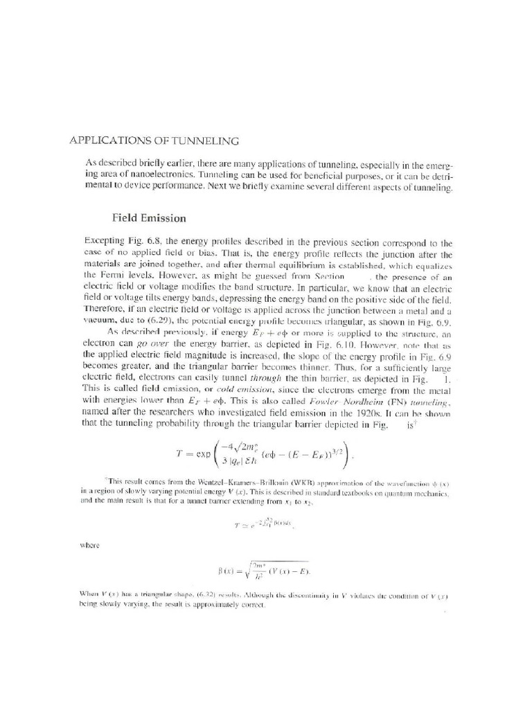 Applications of Tunneling - RTD | PDF