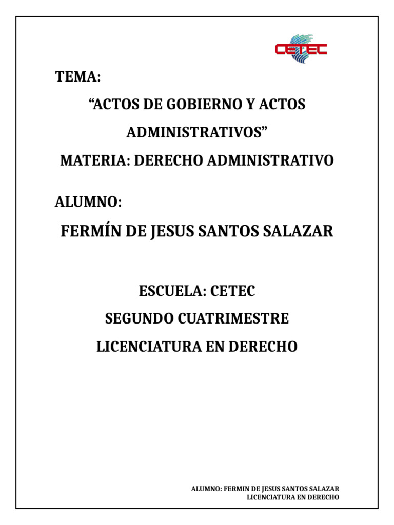 Actos de Gobierno y Administrativos en México | PDF | Ley ...
