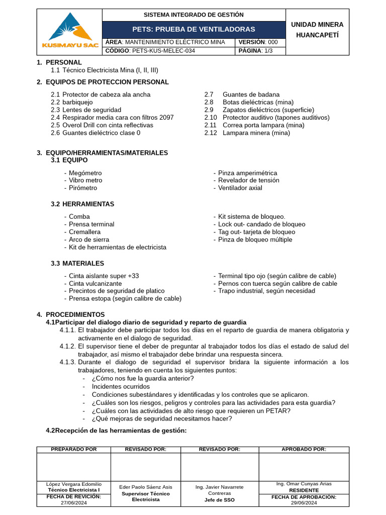PETS-KUS-MELEC-034 PRUEBA DE VENTILADORES | PDF | Electromagnetismo | Electricidad