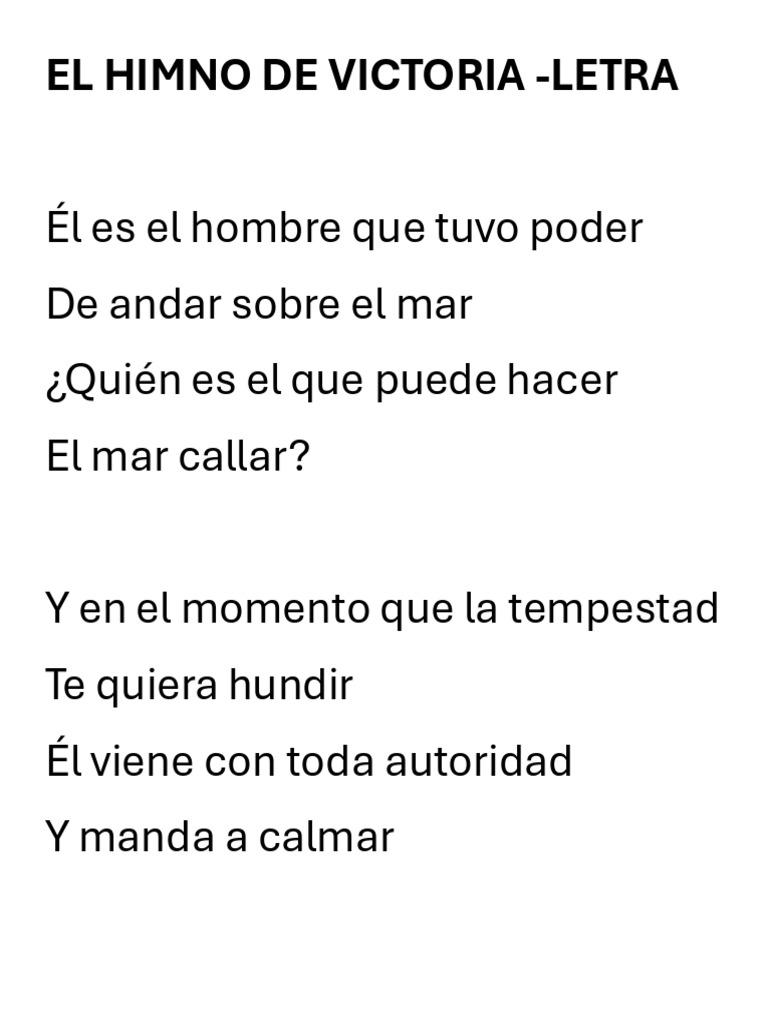 El Himno de Victoria Letra | PDF