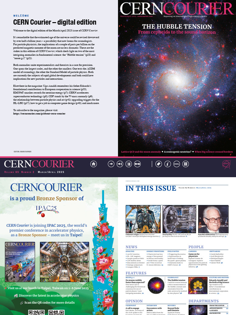 CERN Courier: Hubble Tension & Muon Anomaly | PDF | Neutrino | Particle ...
