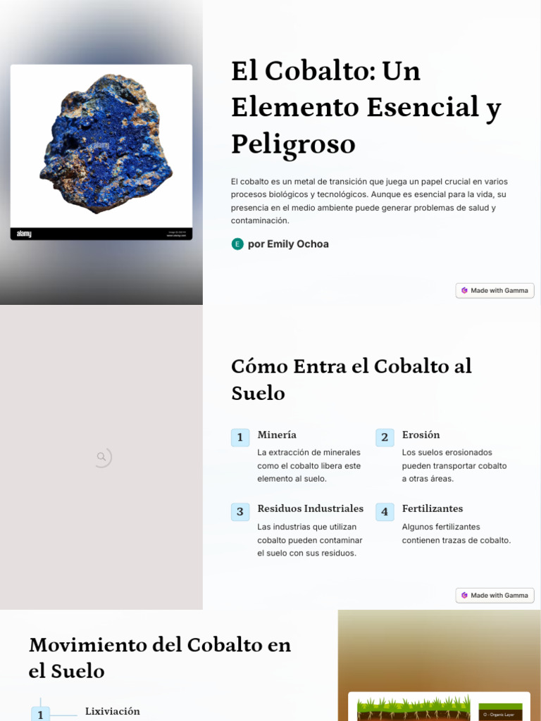El Cobalto Un Elemento Esencial y Peligroso | PDF | Cobalto | Contaminación