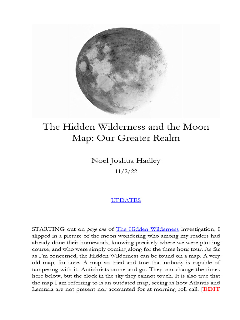 The Hidden Wilderness and The Moon Map 1 | PDF | Zodiac | Light