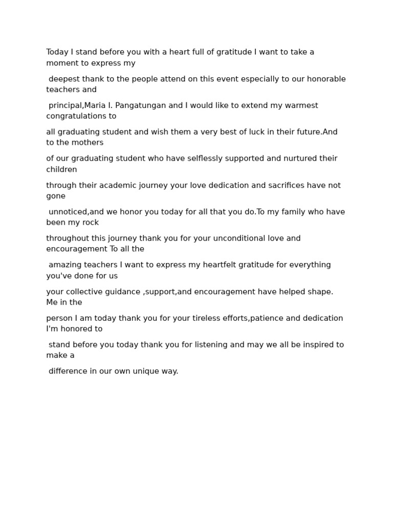 Valedictory Address Nikko | PDF